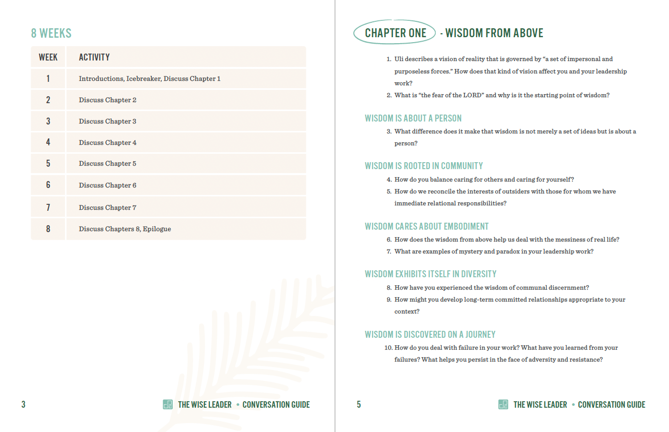 The Wise Leader Conversation Guide - De Pree Center
